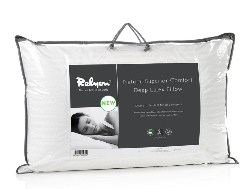 Relyon Natural Superior Comfort Deep Latex Pillow – Sound Sleep Beds